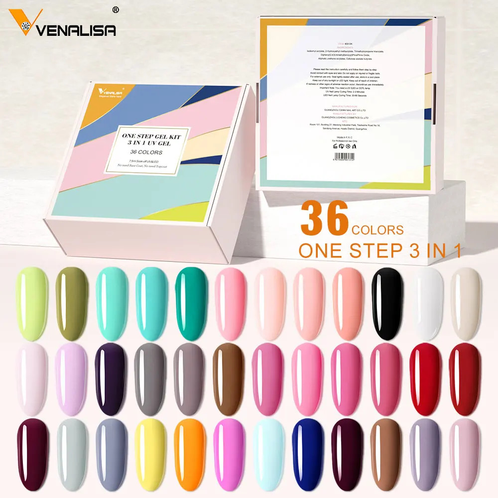 36/60 Colors Nail Gel Polish Set Soak Off UV LED Coat Color Book Nail ...