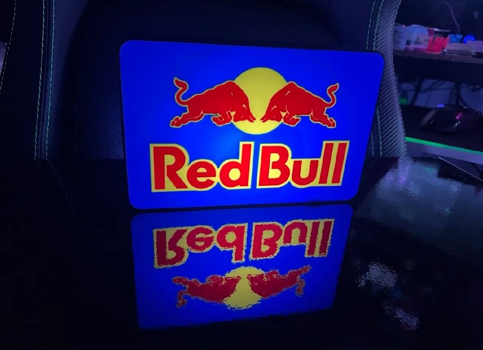 Red Bull LED Sign USB Neon Light MX Garage Room Decor Man Cave Gift | eBay