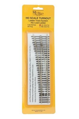 Micro Engineering ~ HO scale ~ Code 83 ~ #5c Ladder Turnout ~ Left Hand ...