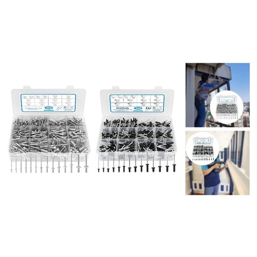 500Pcs Blind Rivets Aluminum Steel Assortment Automotive Storage Rivet ...