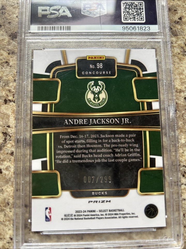 2023-24 Panini Select - Concourse Andre Jackson #98 Light Blue Prizm ...