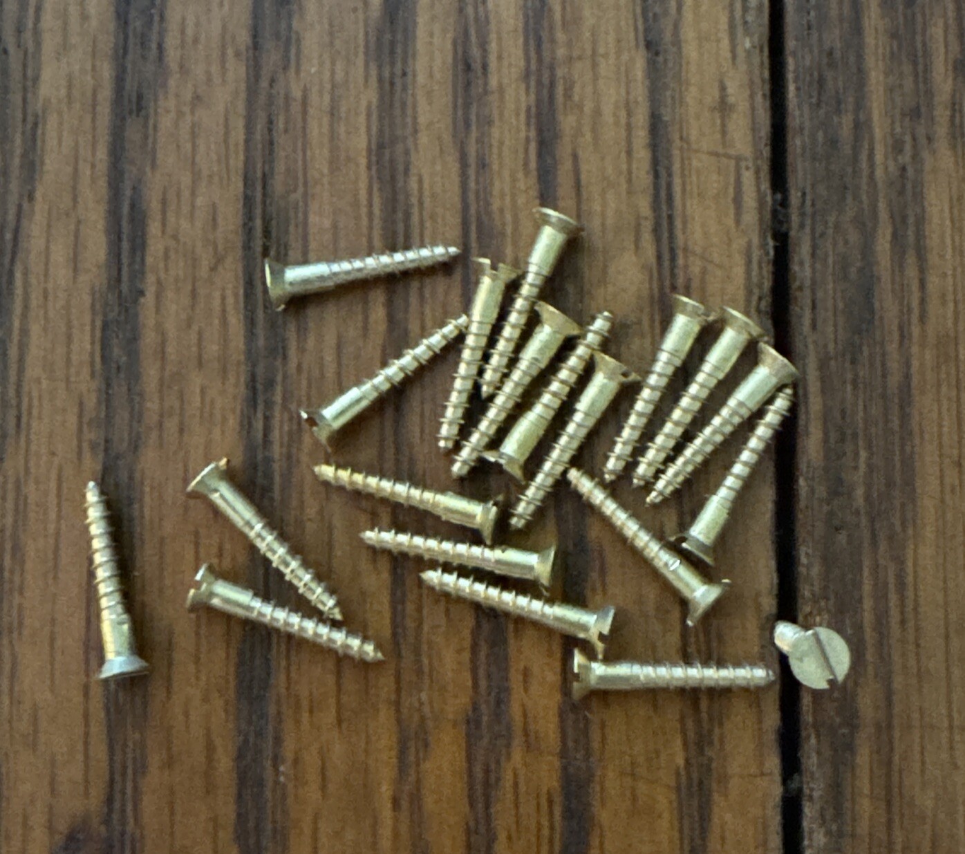 # 1 X 1/2” Wood Screws Slotted Flat Head Solid Brass 20 Pk Free ...
