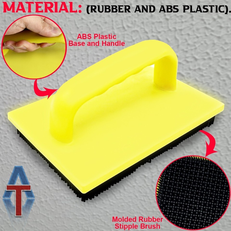 Strong Artex Stipple Brush/Stippler/Stippling Tool Yellow 150 x 100mm ...