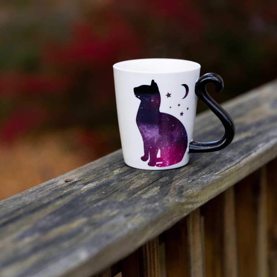 COLOR CHANGING CAT GIFT MUG Heat-Reactive Sturdy Durable Pet Lover Gift ...