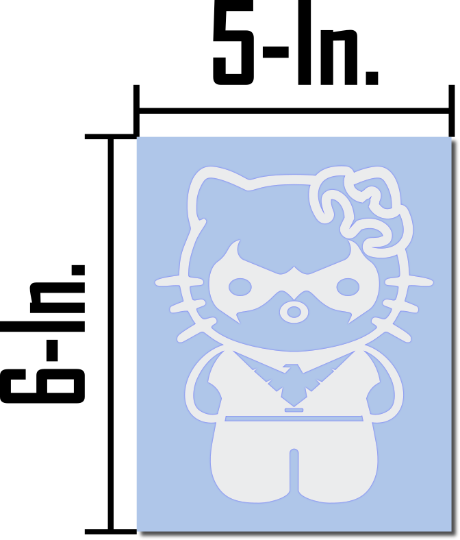 Hello Kitty DC Bat Family 6-inch Parody Vinyl Decals, Black or White | eBay