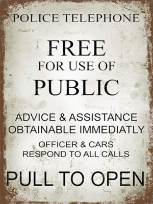 Doctor Who Tardis Police Box Novelty Aluminum Sign, TARDIS, NEW | eBay