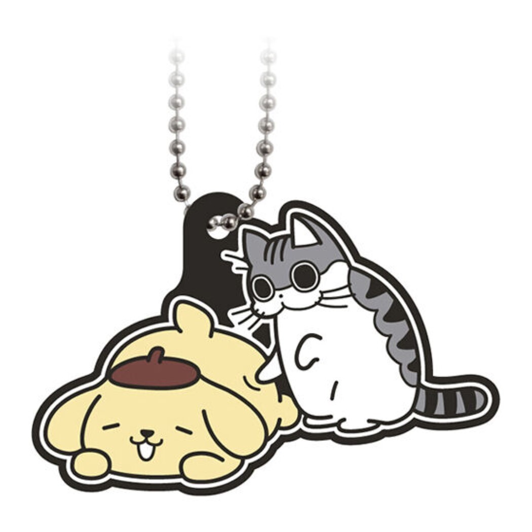 NIGHTS WITH A CAT & SANRIO Rubber Swing #1 Kyuruga Pompompurin (B ...