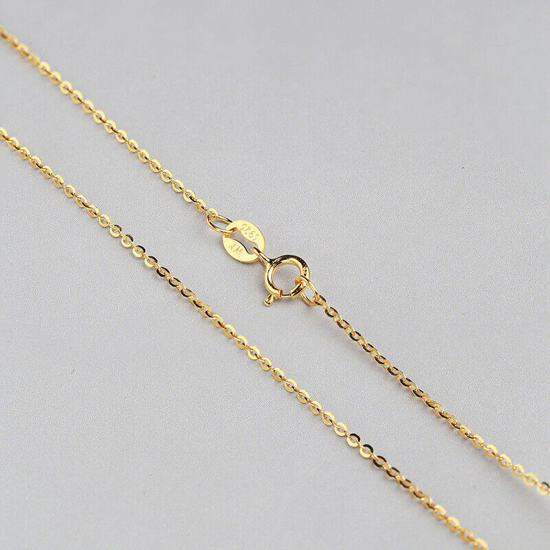 9CT YELLOW GOLD & SILVER BELCHER CHAIN / NECKLACE ~ 14" 16" 18" 20" 22 ...