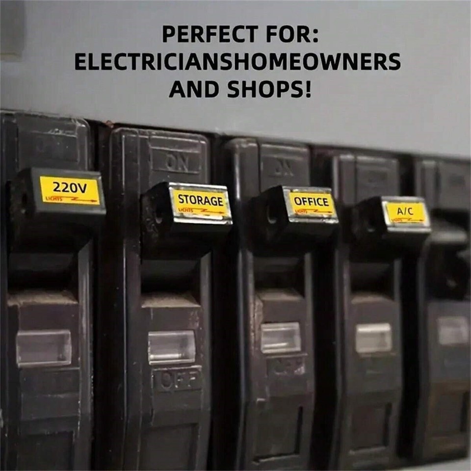 129PCS Electrical Box Labels Circuit Breaker & Fuse Box Identification ...