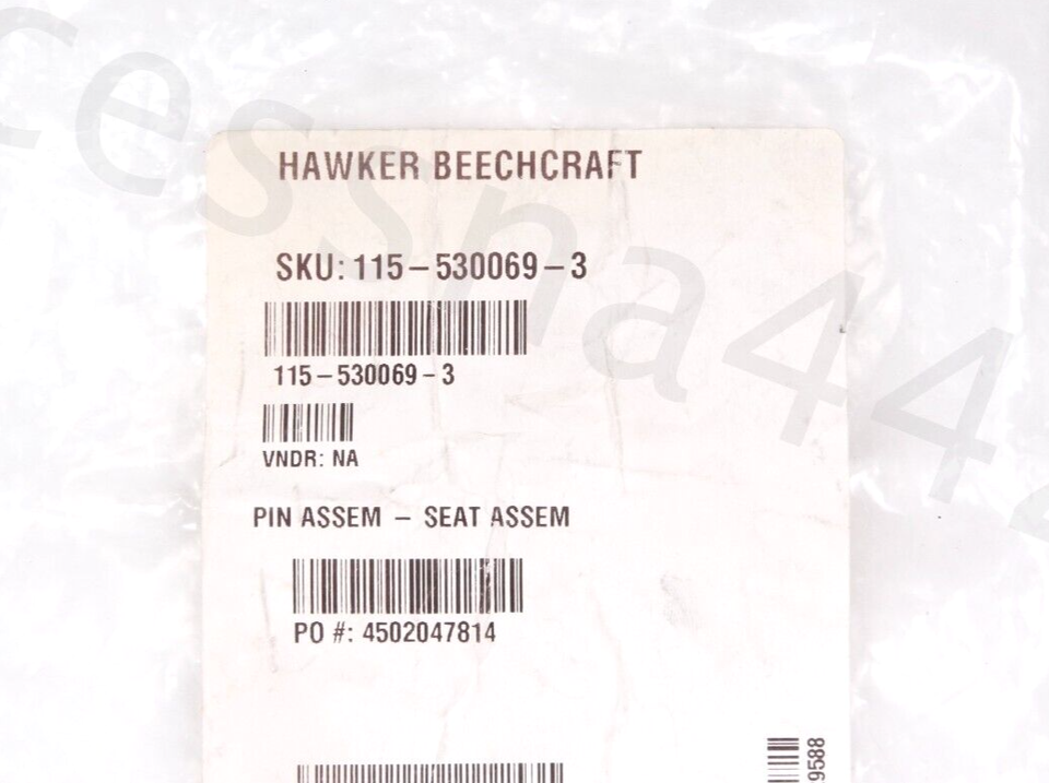 BEECHCRAFT King Air Seat Pin 115-530069-3 Factory Sealed Original Part ...
