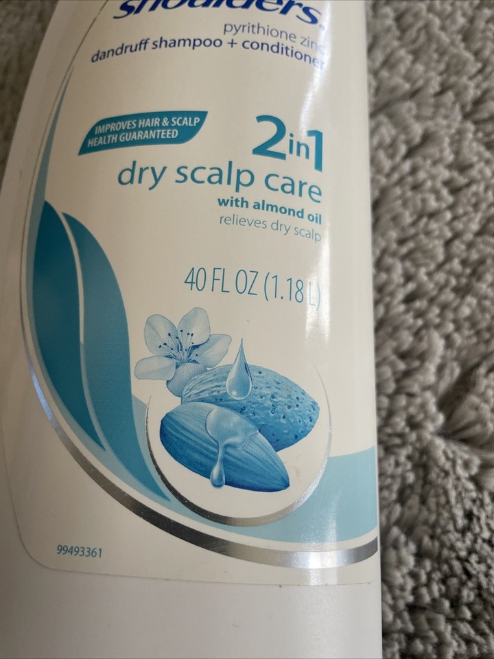 1X Head & Shoulders 2 in 1 Dry Scalp Care W/ Almond Oil 40oz NEW RARE ...