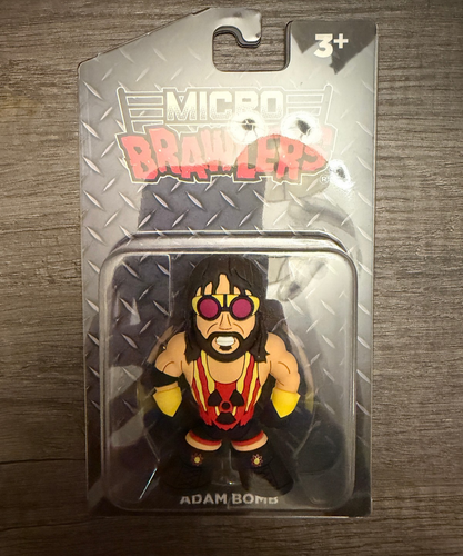 Adam Bomb Micro Brawler Crate Exclusive Rare OOP WWE WWF Action Figure ...
