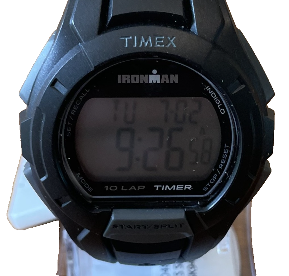 NEW Men's Timex IRONMAN INDIGLO TW5K94000 Sports Black/Gray Digital ...