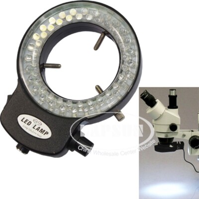 Adjustable 56 LED Bulbs Stereo Microscope Ring Light Illuminator Lamp ...