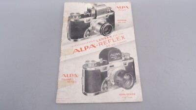 Vintage Alpa Reflex 35mm Camera Interchangeable Lenses Brochure *READ ...