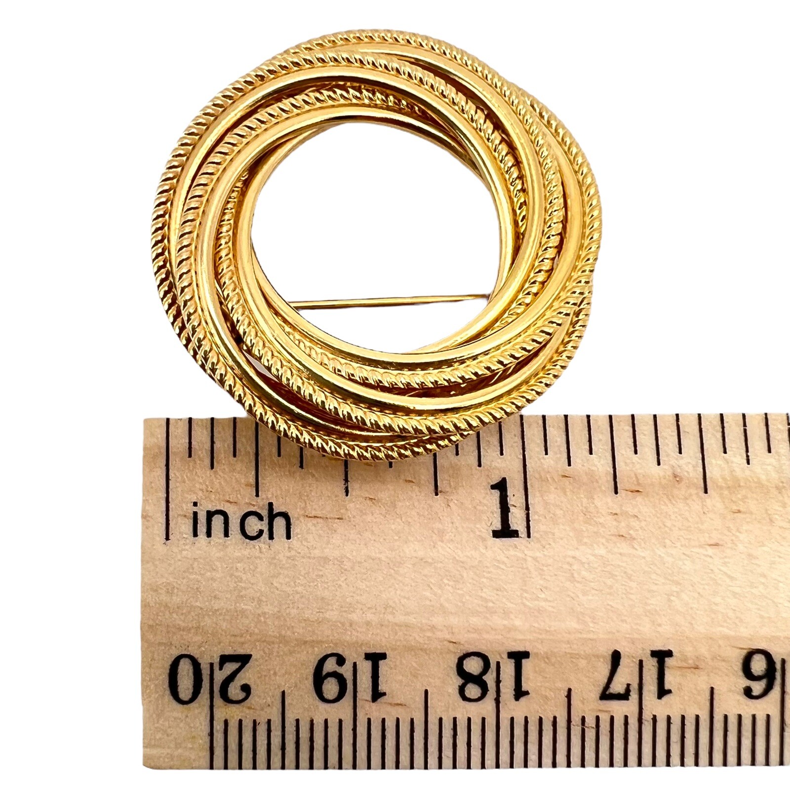 Vintage Winard Gold Filled Multi Circle Textured Pin … - Gem