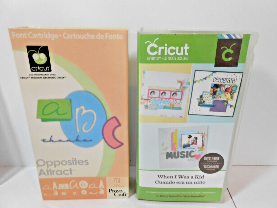 9 Cricut Art Cartridge Sets mixed lot , Craft , Holiday, Fonts & More ...