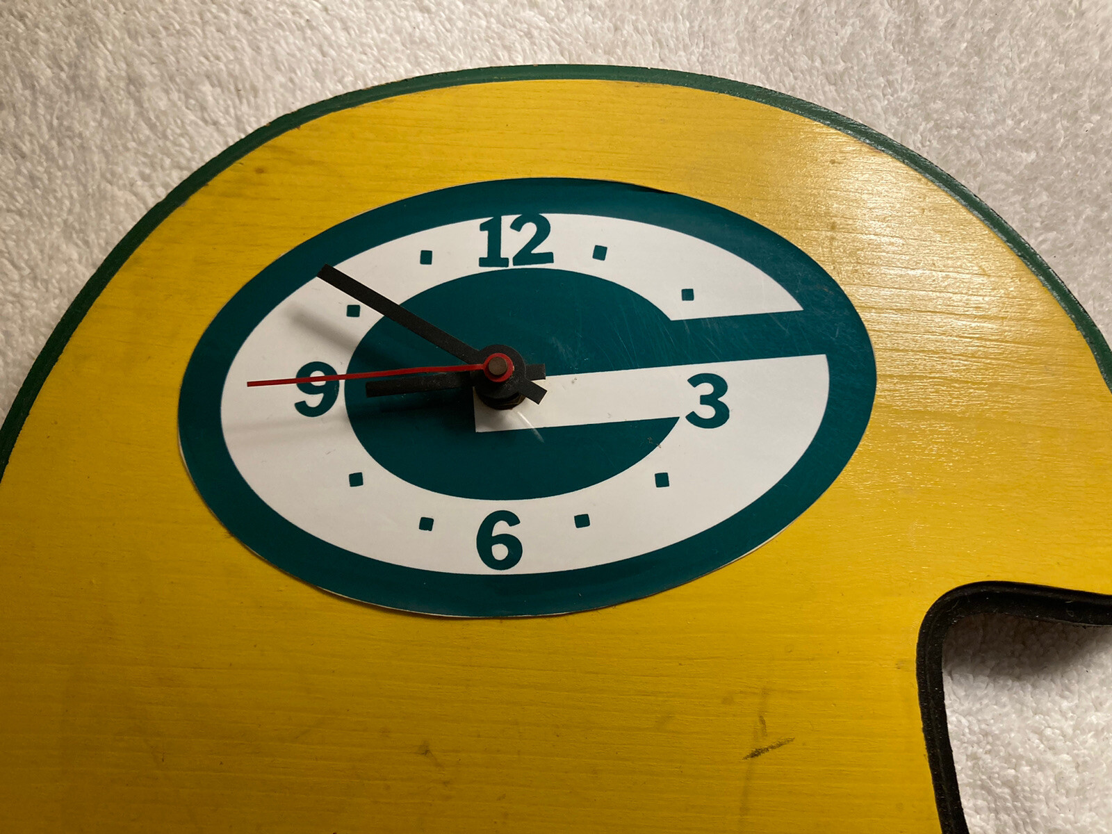 Vintage Green Bay Packers Wooden Hand Painted Wall Clock Early 90s | eBay