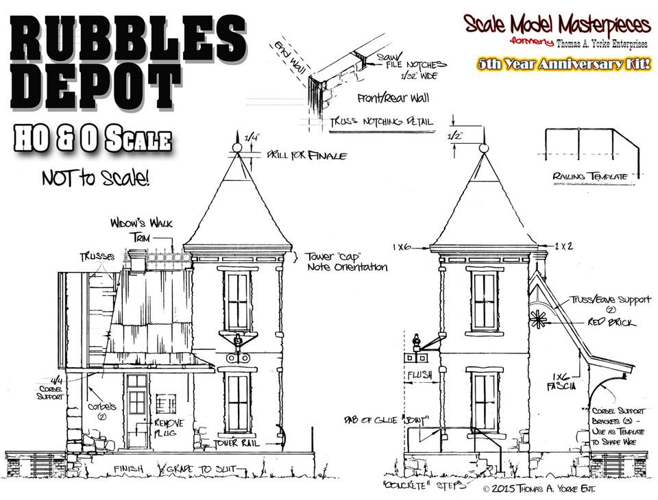 SR&RL Rubbles Depot/Station Kit O/1;48 Scale Model Masterpieces/Yorke ...