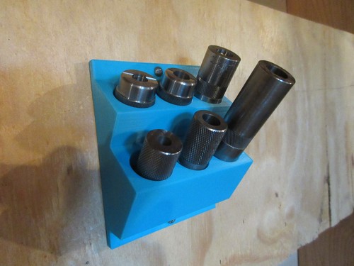 WALL MOUNT CARTRIDGE HEADSPACE LENGTH GAUGE STORAGE RACK IN CYAN. CASE ...