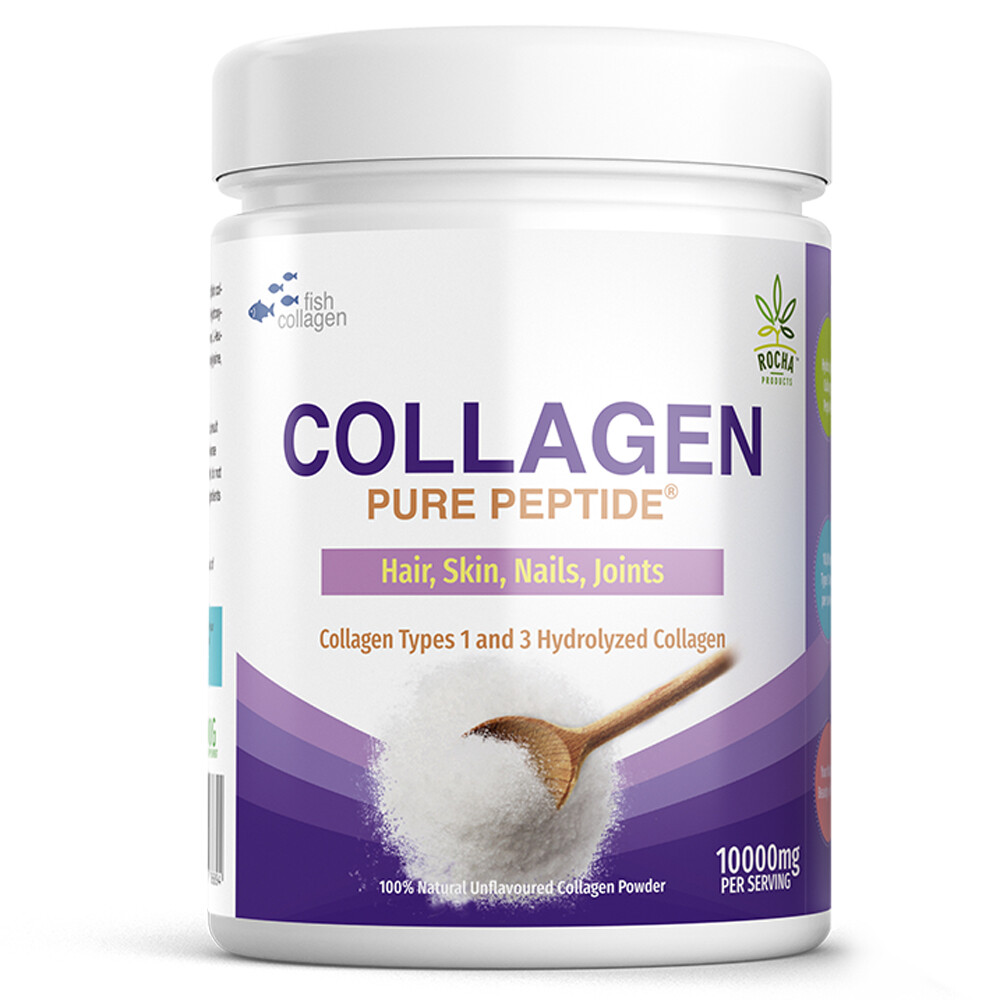 Marine Collagen Peptides - High-Dose Powder for Hair, Skin, and Joints ...