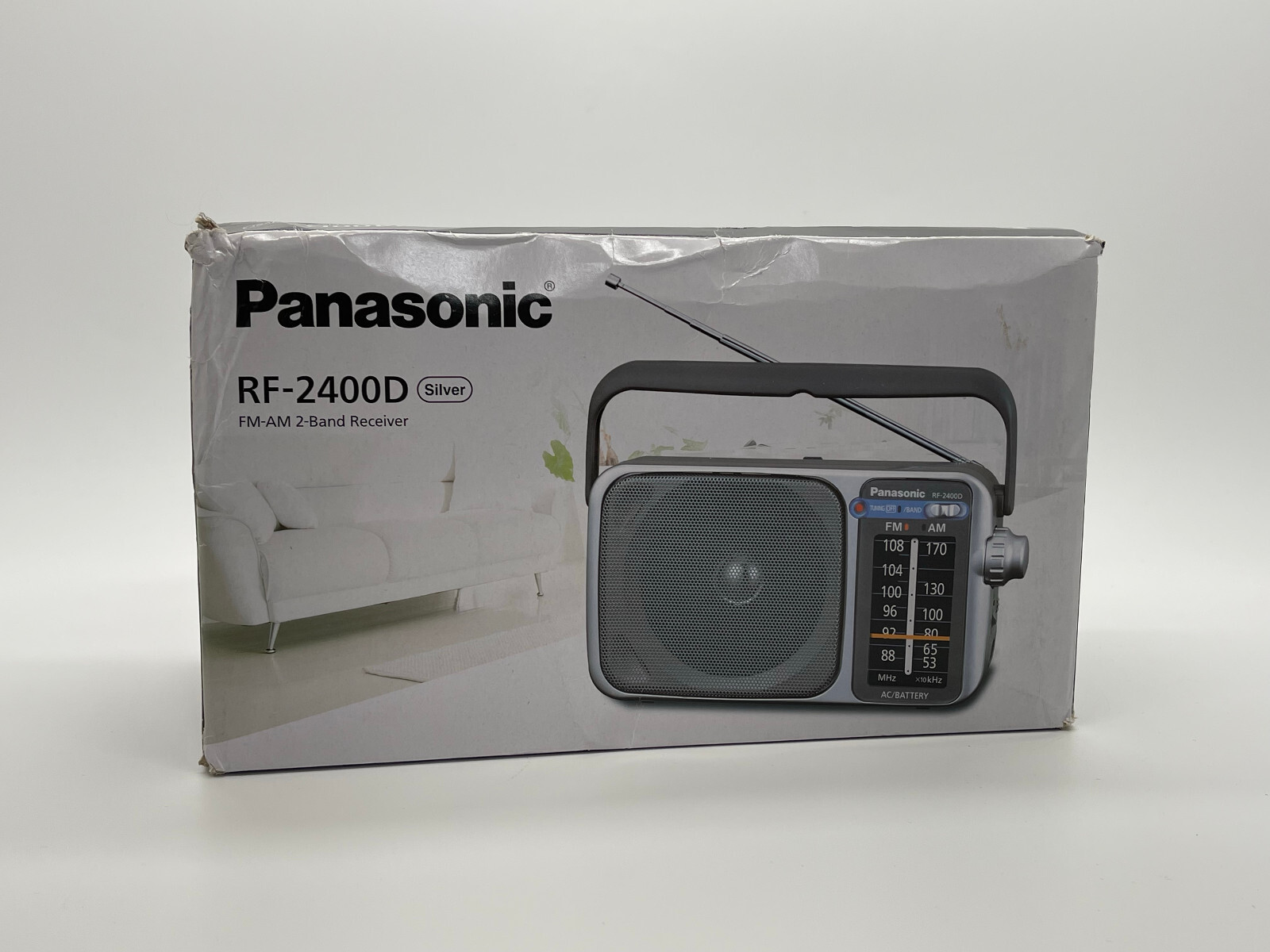New Panasonic RF-2400D Portable FM/AM Radio 2-Band Receiver Silver ...