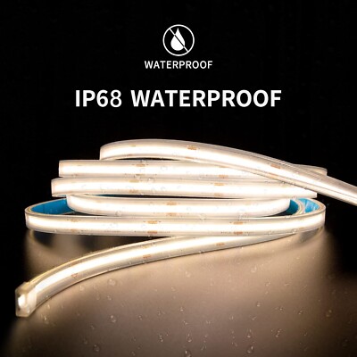16.4ft 384LEDs/m COB LED Light Strips Waterproof IP68 Flexible Tape for ...
