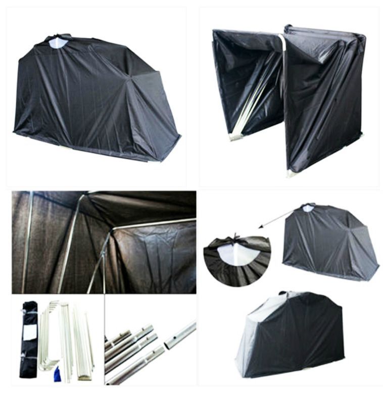 OUTSIDE BIKE BARN MOTORCYCLE STORAGE DRIVEWAY MOTORBIKE SHELTER GARAGE ...