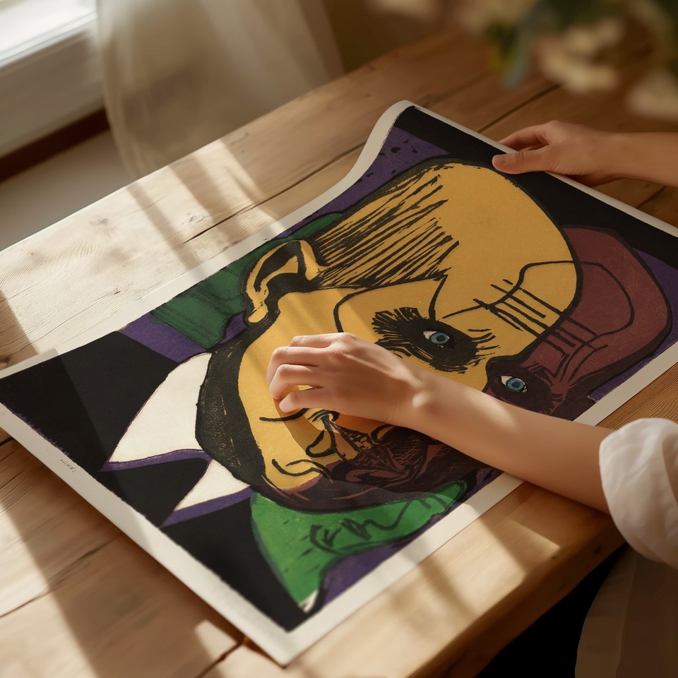 Abstract Portrait Wall Art Poster - Bold and Colorful Design Art Print ...