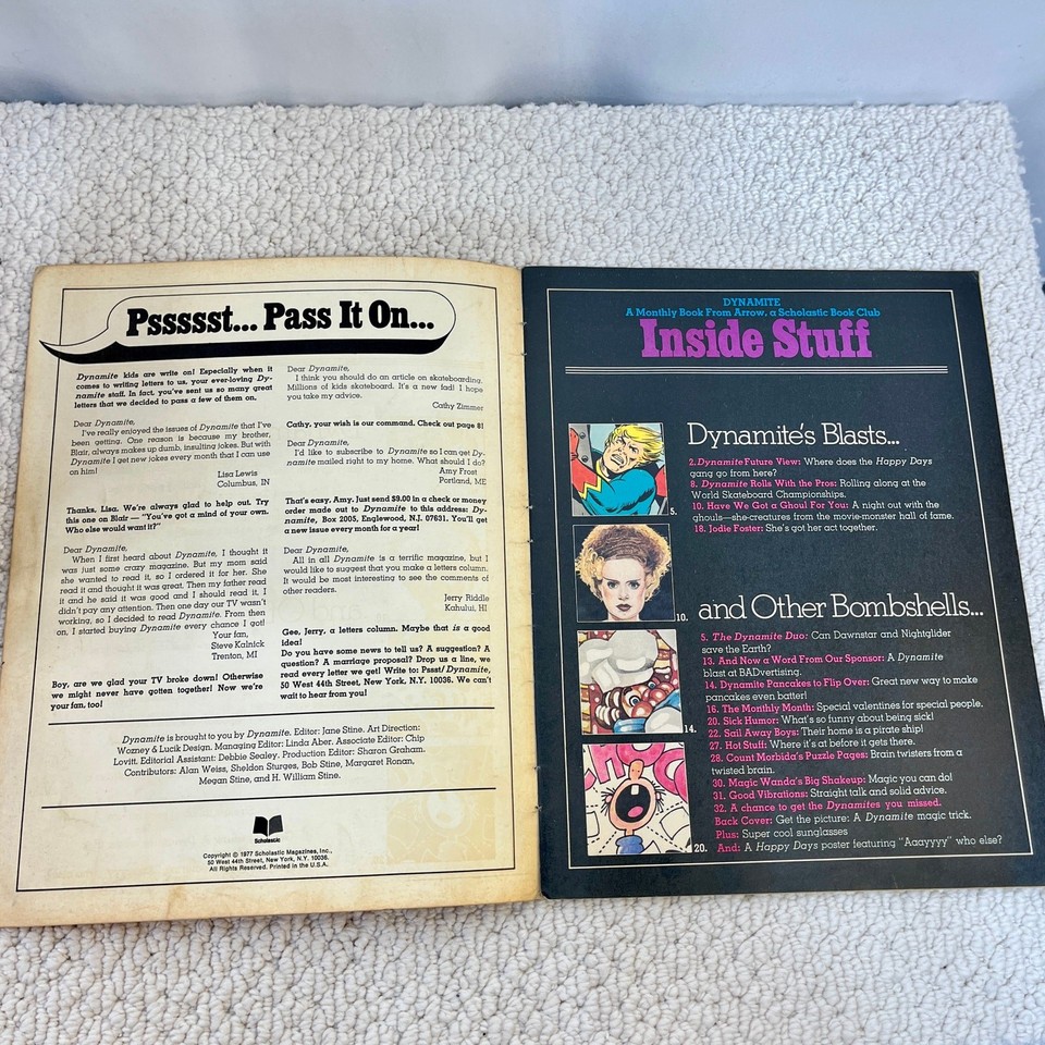 VTG Dynamite Magazine Fonzie & Pinky Happy Days No. 32 1977 No ...