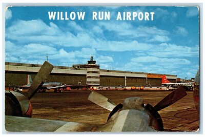 c1960 Willow Run Airport Metropolitan Detroit Michigan Vintage Antique ...