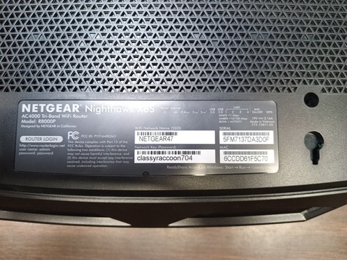 NETGEAR R8000P Nighthawk 1000 Mbps 4 Port Tri-Band WiFi Router ...