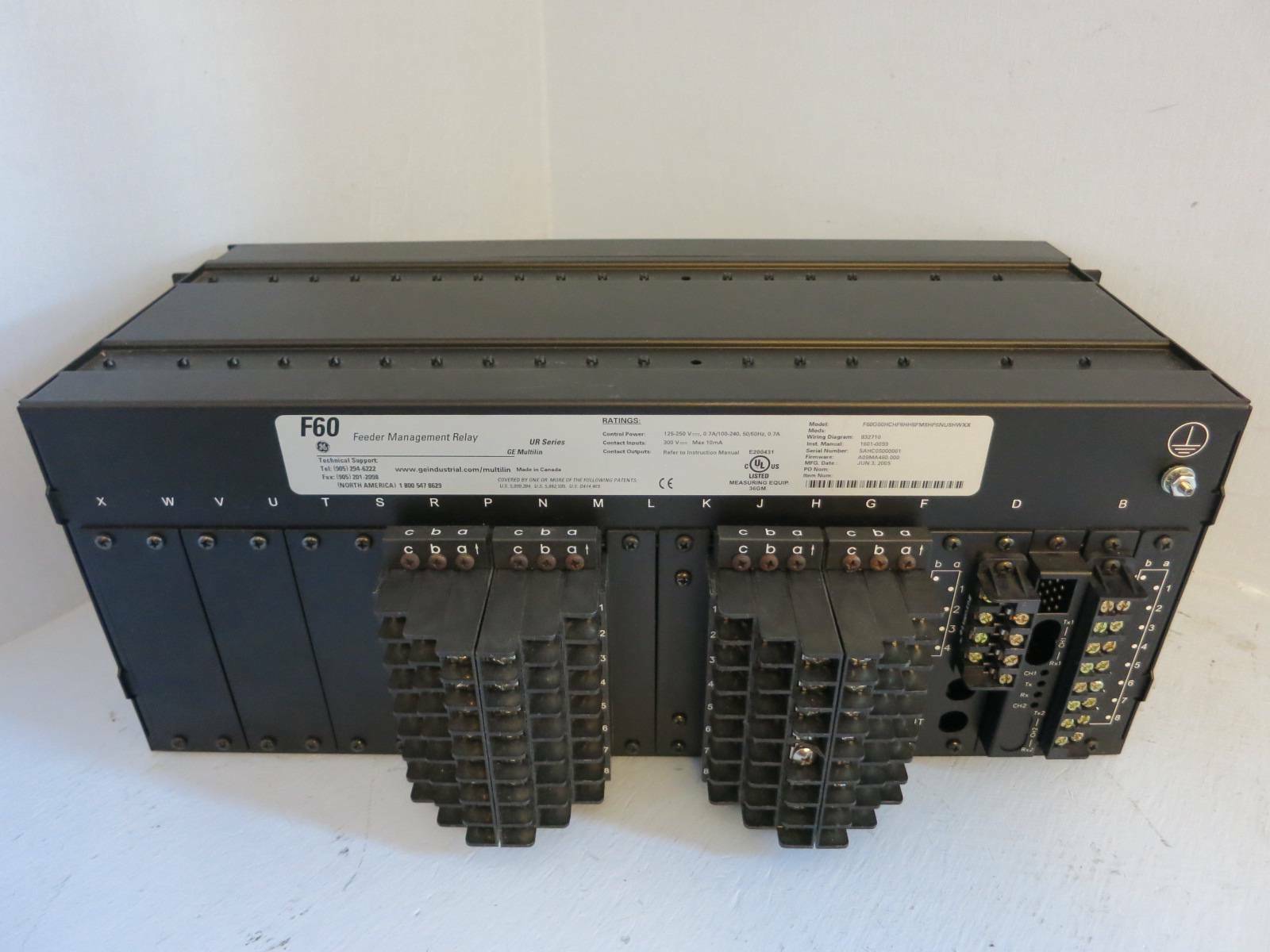 GE Multilin F60 Feeder Management Relay Front Display Panel &Rack NO ...