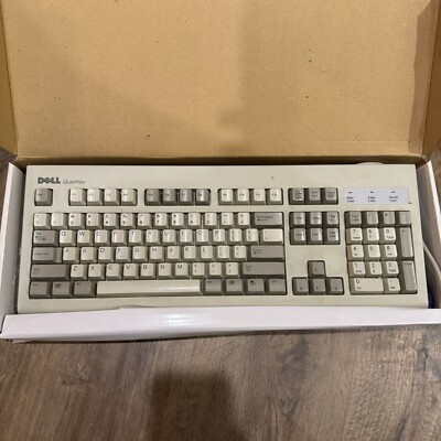 Vintage Dell Quietkey Mechanical PS/2 Computer Keyboard SK-1000REW ...
