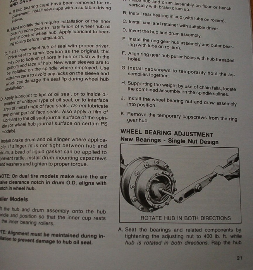ROCKWELL Planetary Axle Steering Rigid Maintenance Service Manual book ...