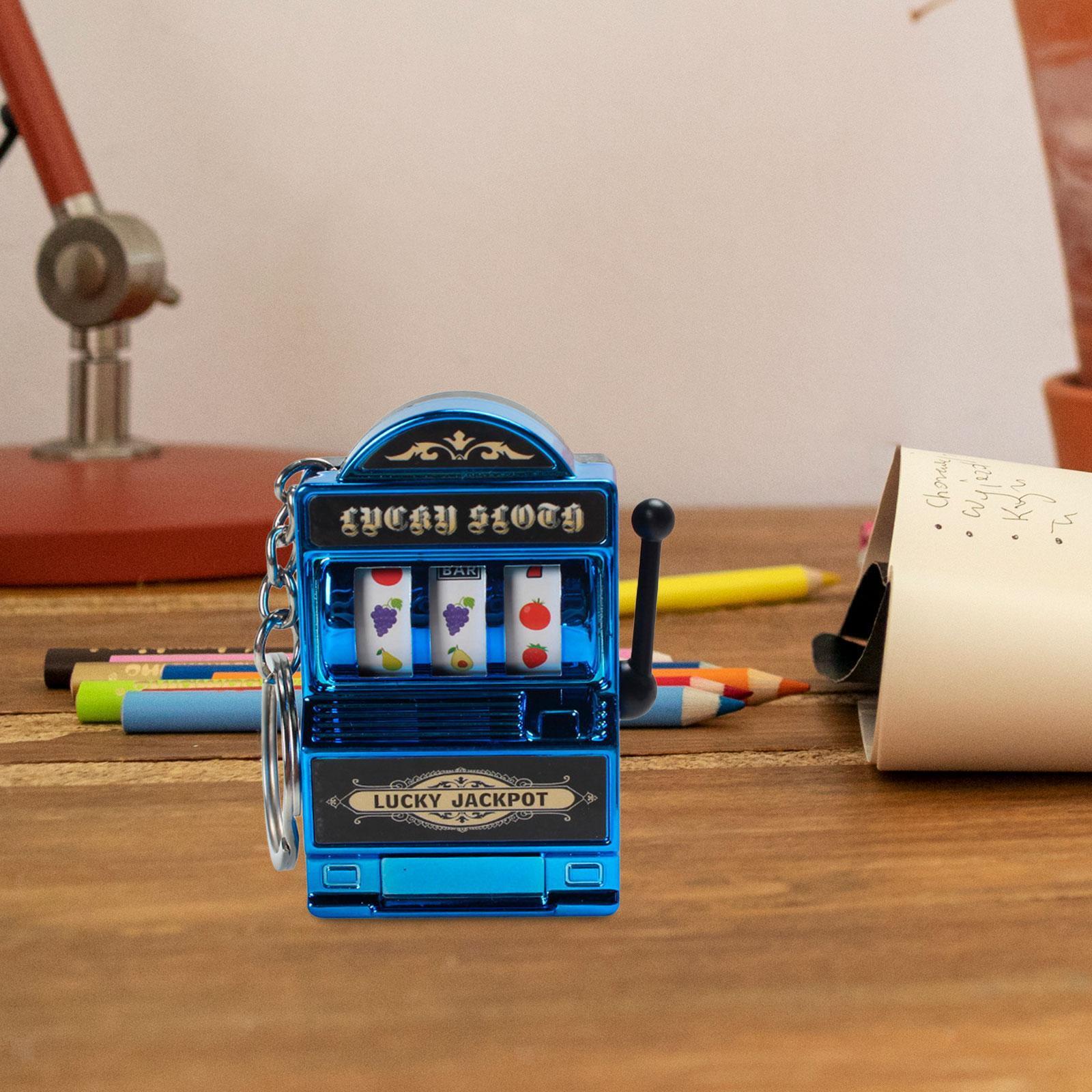 3 Mini Slot Machine Toy Keychain Bag Pendant Creative Blue | eBay