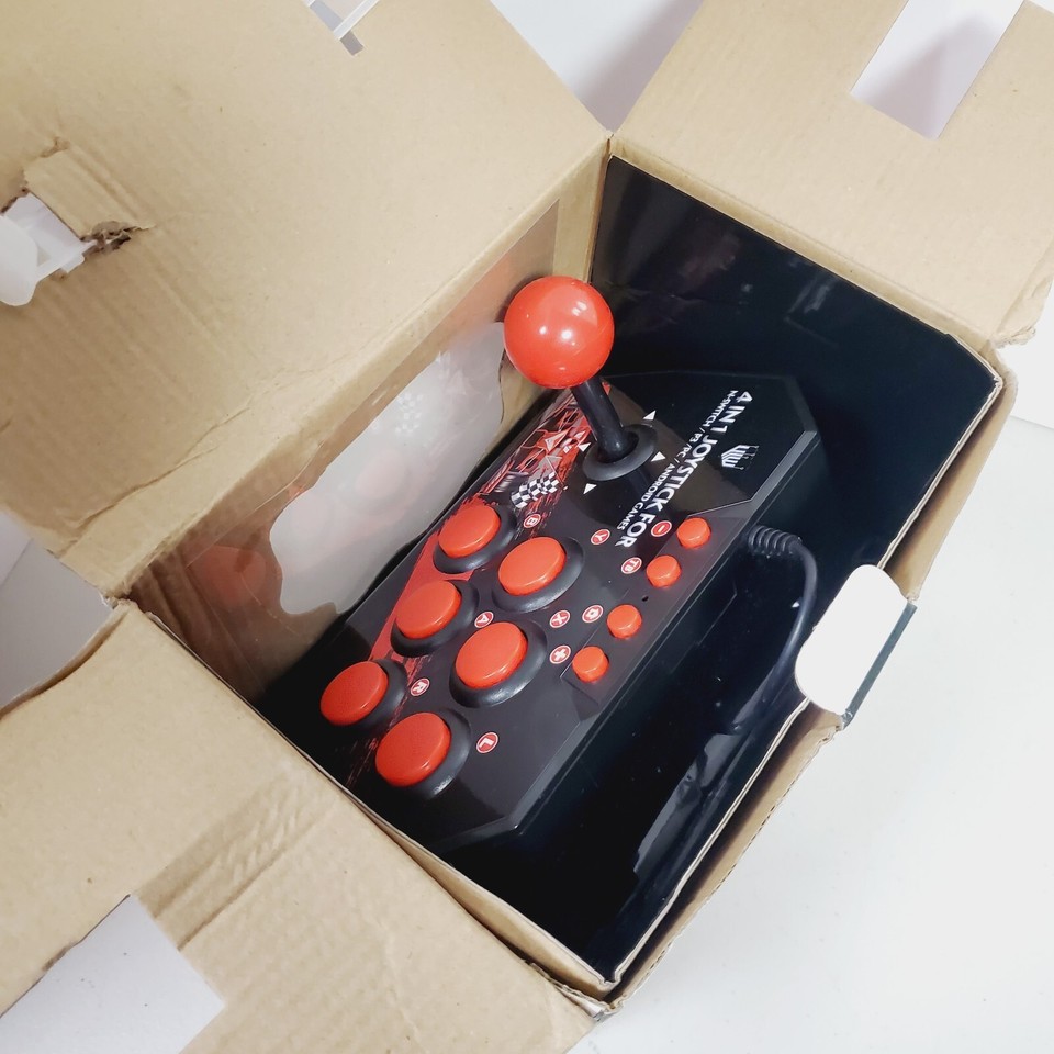 4 in 1 Retro Arcade Fighting Stick USB Wired Joystick Controller PC Ps3 ...