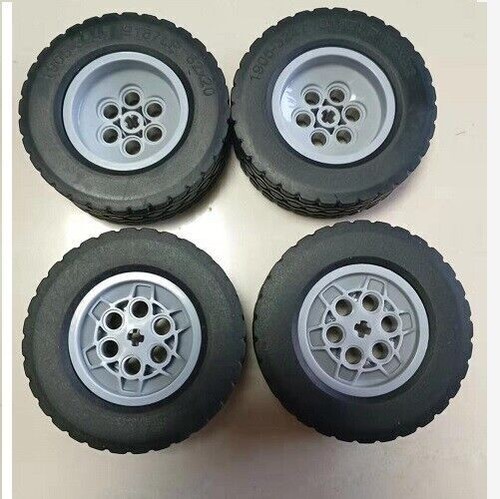 4 X Technic Parts Tire Wheel 32019 86652 Set Wheels Tires 62.4x20 ...