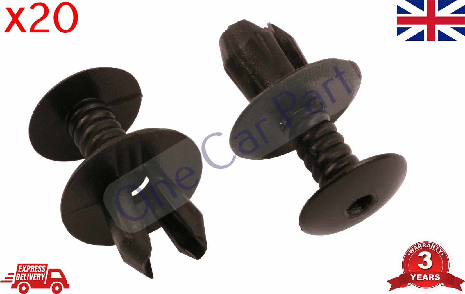 20 x Trim Panel Lining Clips Black For VW Beetle Bora Caddy Polo Jetta ...