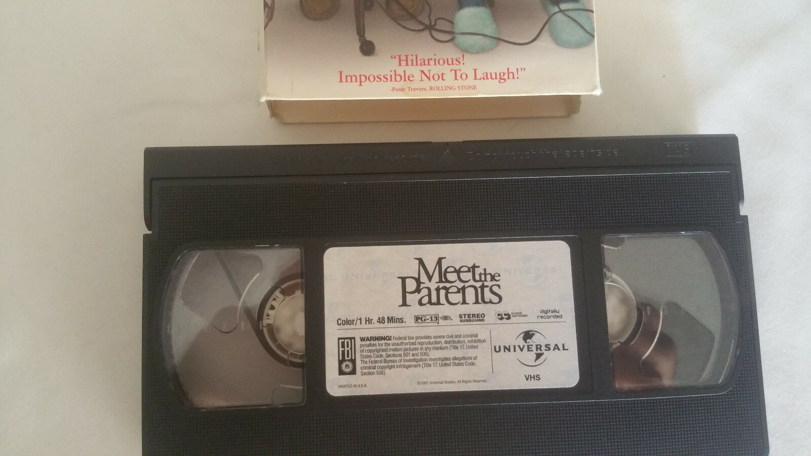 Meet the Parents Movie VHS VCR 2000 Robert De Niro Ben Stiller Teri ...