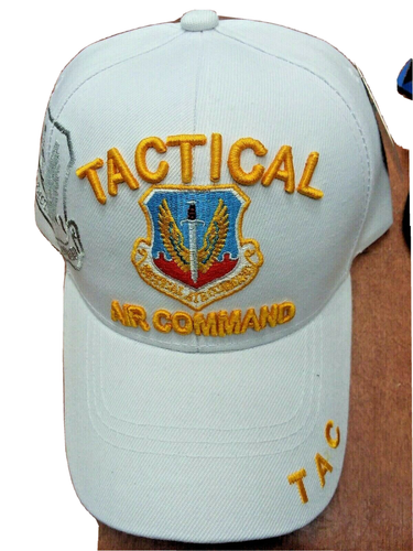 TAC Tactical Air Command US Air Force Hat White Acrylic Embroidered ...
