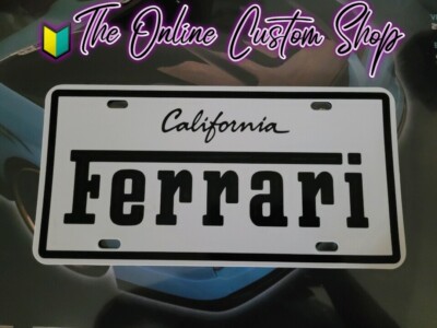 Ferrari LICENSE PLATE PLASTIC california 12X6 INCH , free shipping | eBay