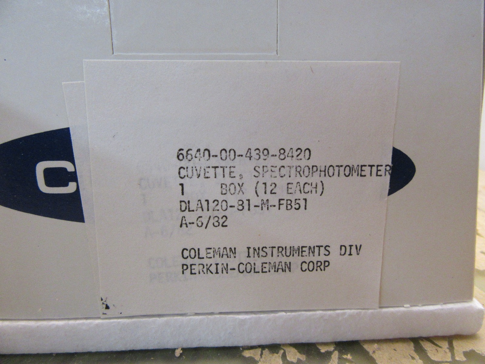 lot of 24x Perkin-Elmer Coleman spectrophotometer cuvettes cell glass ...