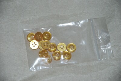 13 Vintage Round Yellow Gold Buttons 4 hole 11 mm diameter | eBay