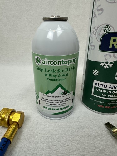 R134a Air Con Recharge Kit. Hose, Stop Leak And Polar Gas | eBay