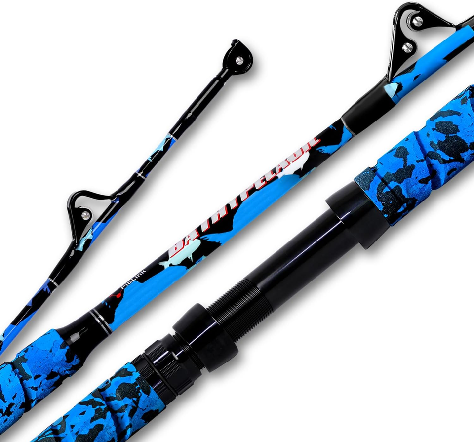 Saltwater Fishing Rod 1Piece/2Piece Offshore Trolling Rod Big Game Deep ...