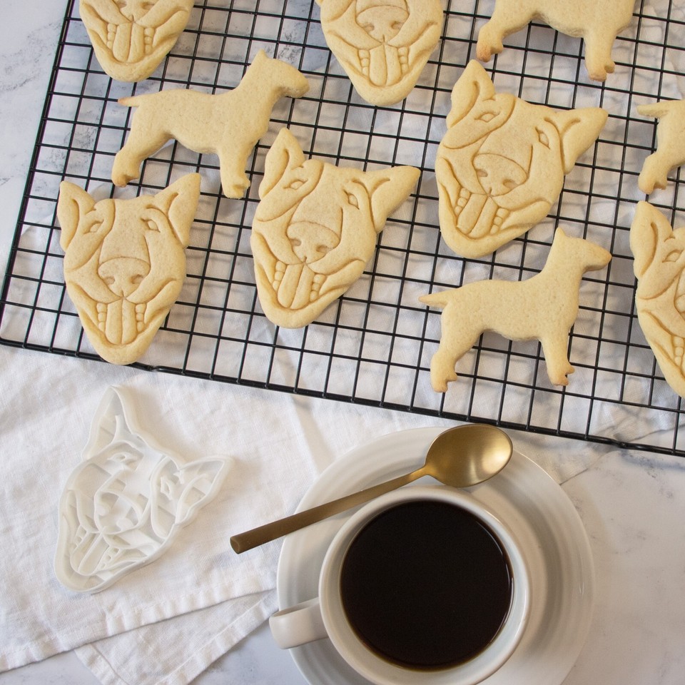 Set of 2 English Bull Terrier Cookie Cutters - cute dog treats birthday ...