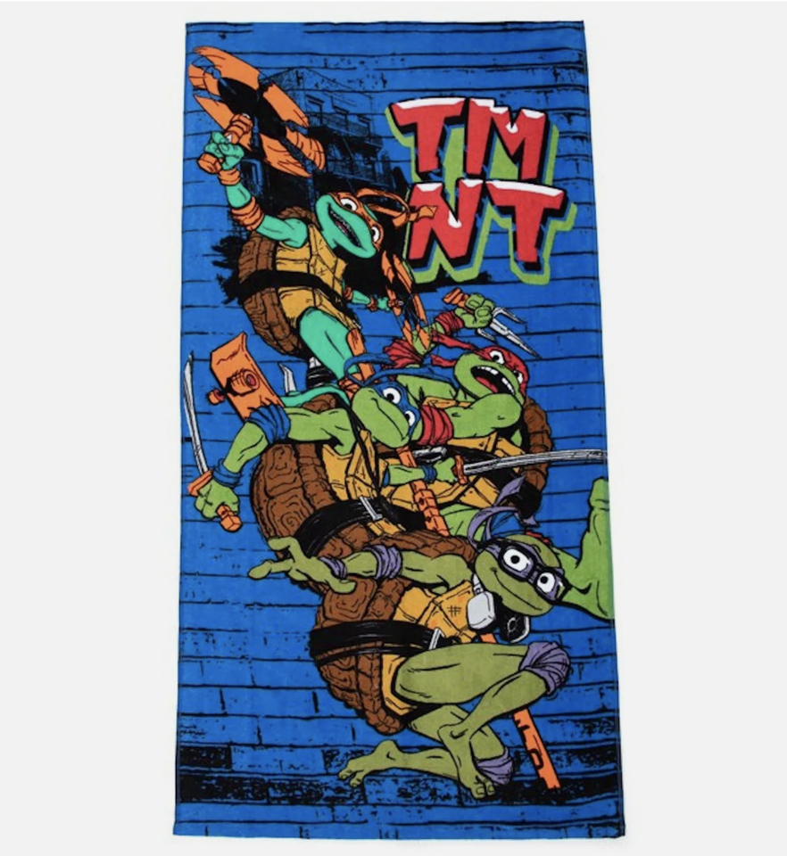 TMNT Teenage Mutant Ninja Turtles Kids Pool Bath Beach Towel 100% ...