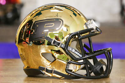 Purdue Boilermakers Riddel Speed Mini Helmet - Gold Chrome | eBay