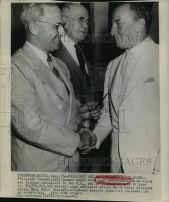 1946 Press Photo President Harry Truman and Lord Inverchapel of Great ...